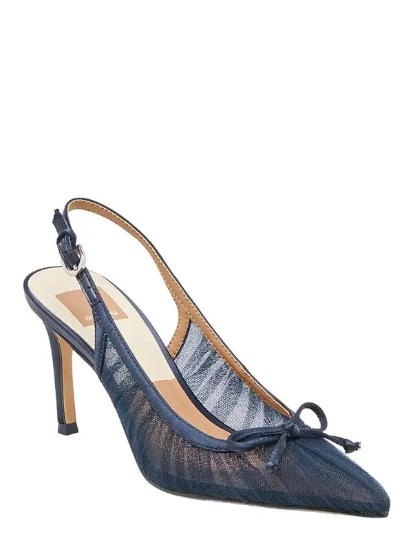 Dolce Vita Yela Slingback Pumps - Navy Tulle
