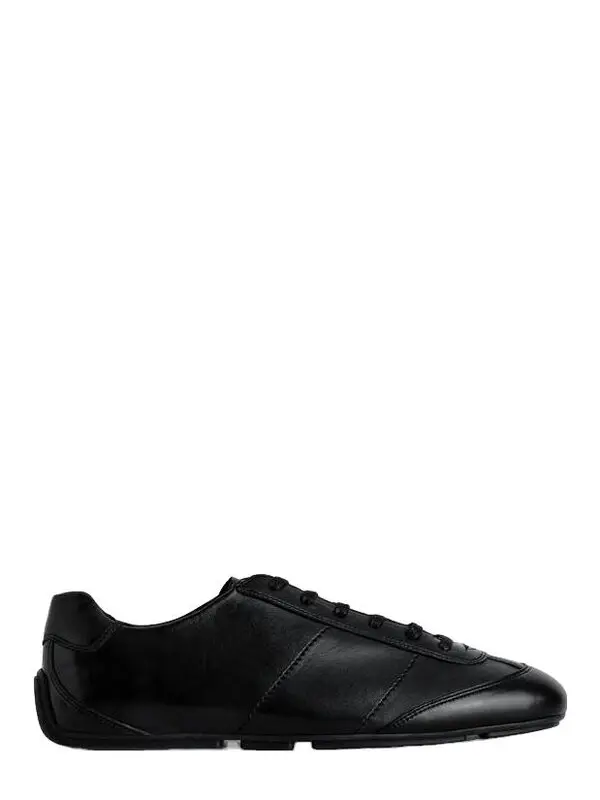Cos Minimal Leather Sneakers - Black