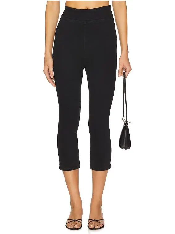 FRAME Jetset City Capri Pant - Sheen Noir