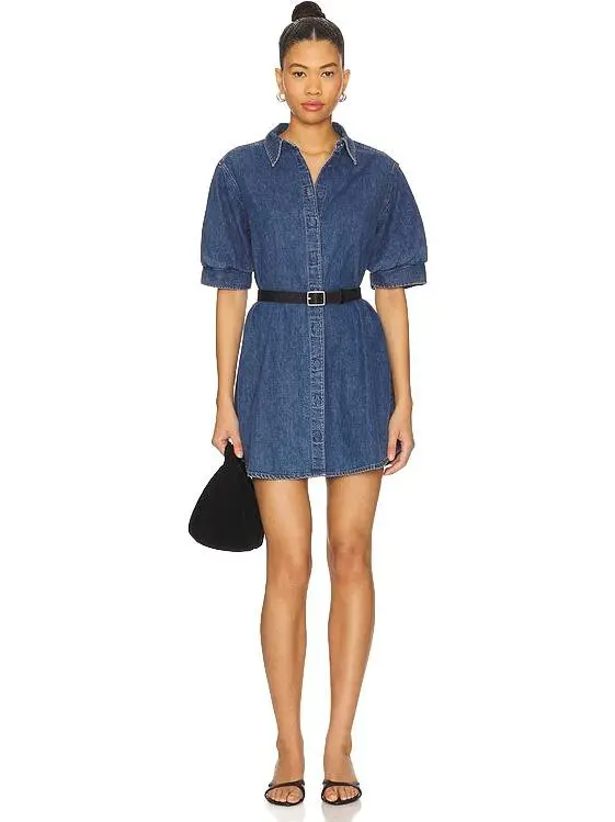 FRAME The Play Denim Shirt Dress - Antonia