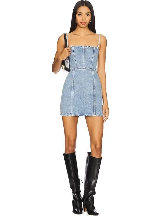 ICON DENIM LA Judy Mini Dress - Sky