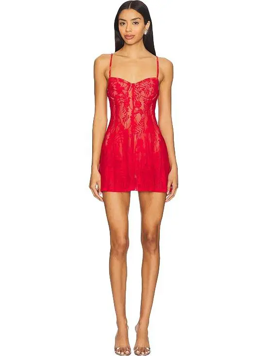 Norma Kamali Underwire Pickleball Dress - Tiger Red