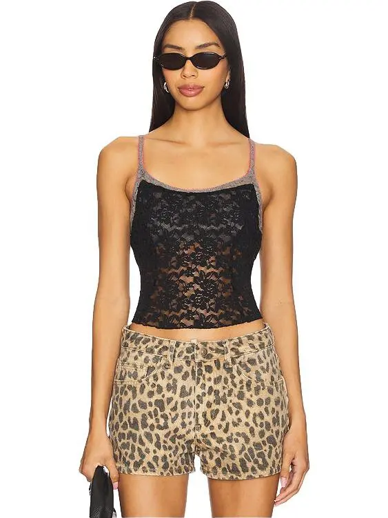 Free People All Day Lace Cami - After Dark