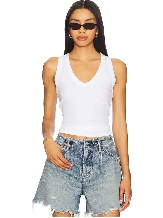 Cotton Citizen Verona U Neck Tank Top - White