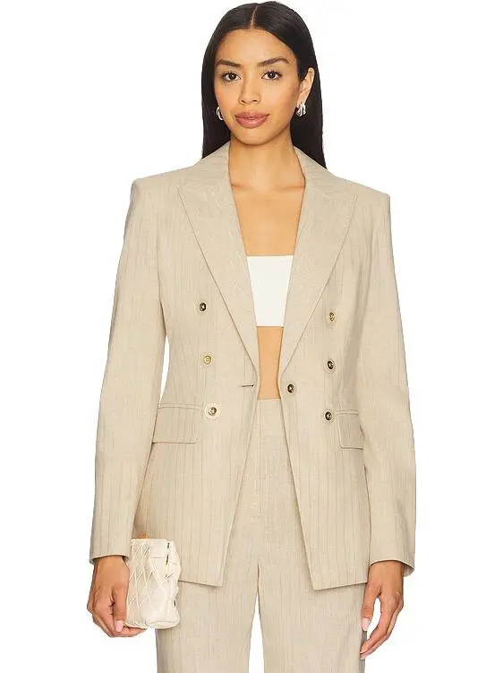 Veronica Beard Gaya Dickey Jacket - Natural & Gold