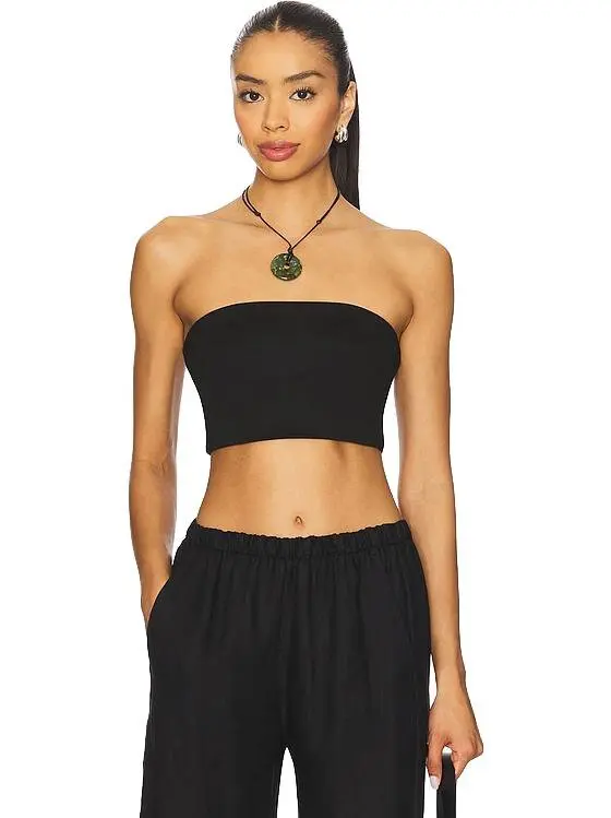 Enza Costa Essential Bandeau Top - Black