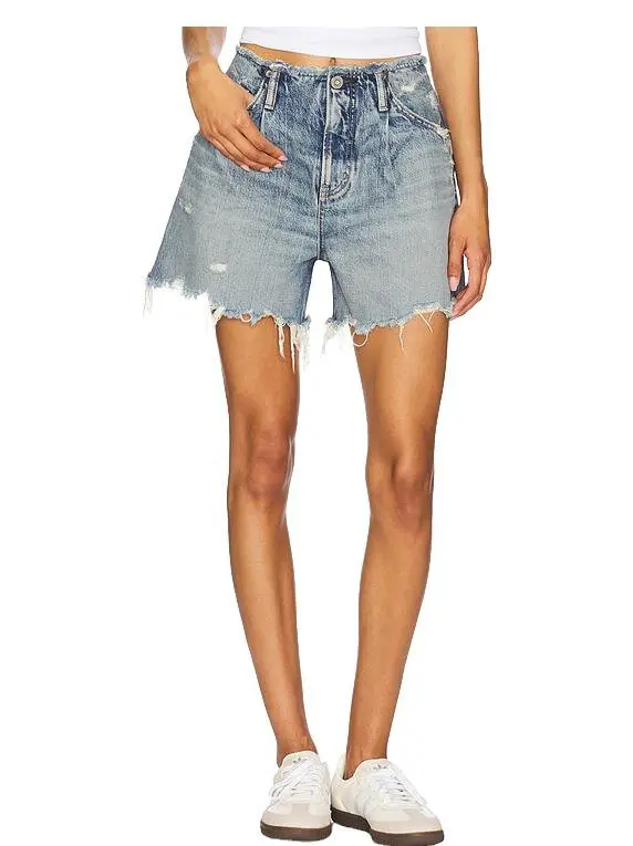 Moussy Vintage Ludlow No Belt Shorts - Light Blue