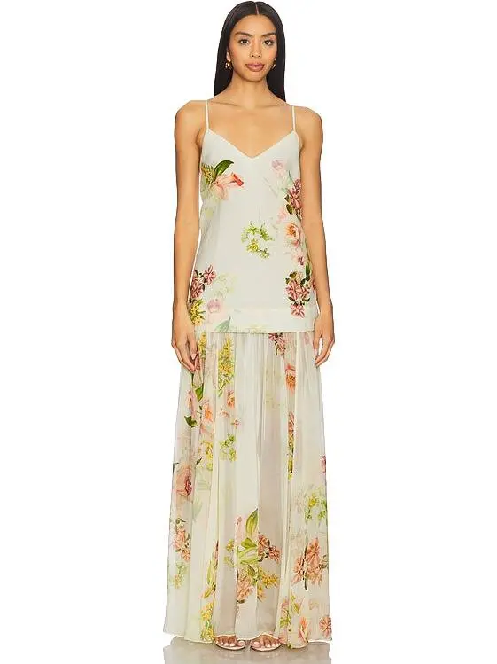 Hemant & Nandita Maxi Dress - Ivory Floral