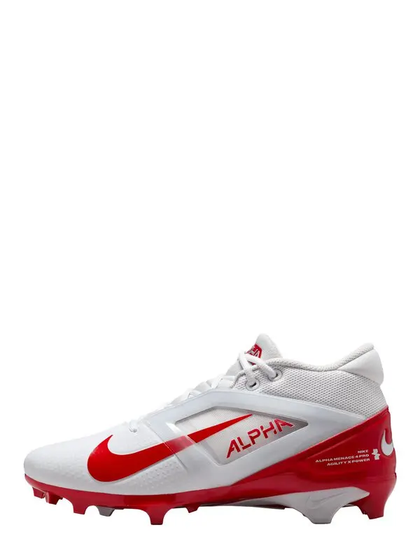 Nike Alpha Menace 4 Pro Football Cleats - White