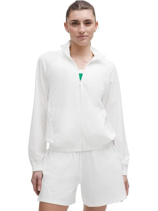 Lululemon Adapted State Perforated Track Jacket - White
