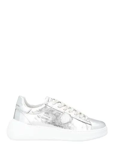Philippe Model Low-top Leather Sneakers - Silver