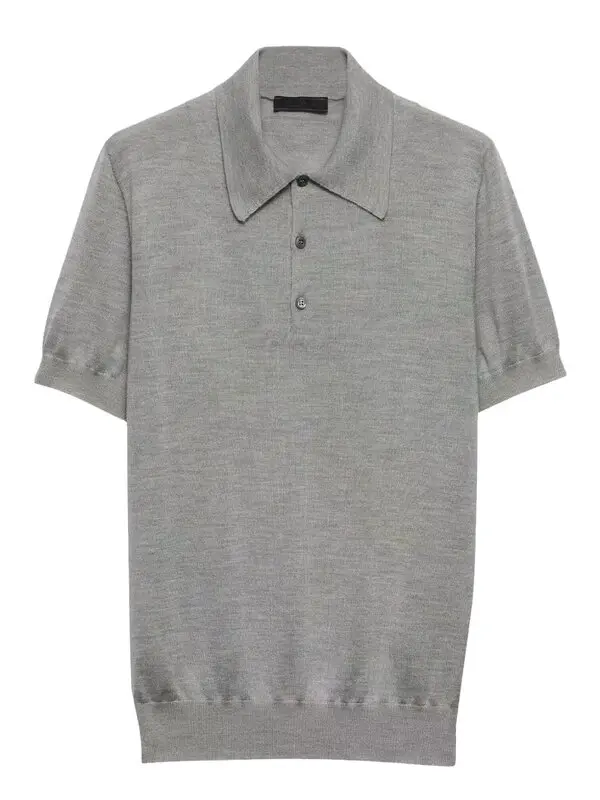 Prada Cashmere Polo Shirt - Grey