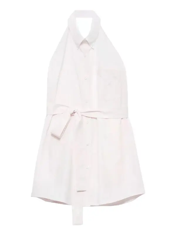 Prada Sleeveless Poplin Shirt - Pink