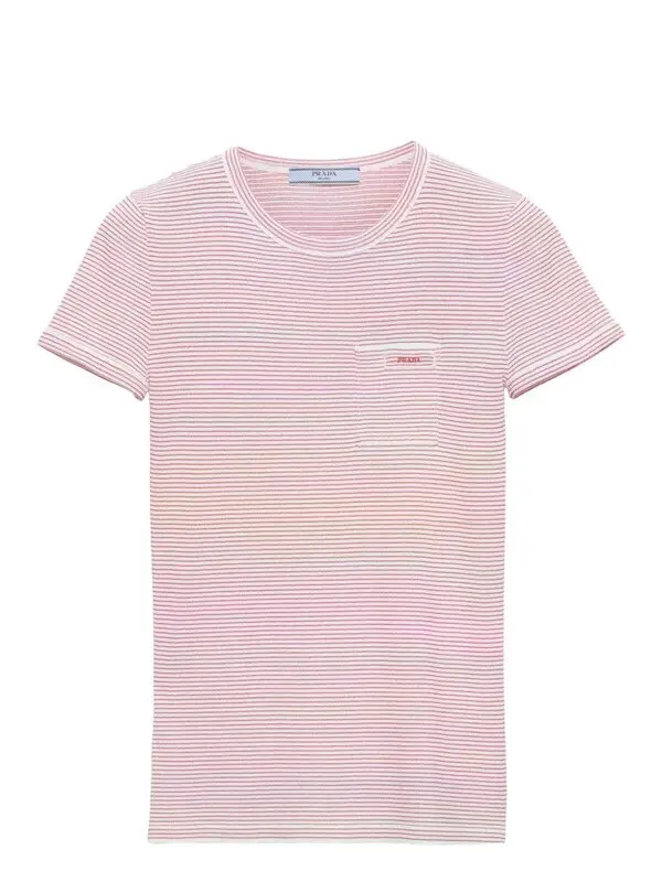 Prada Striped T-shirt - White