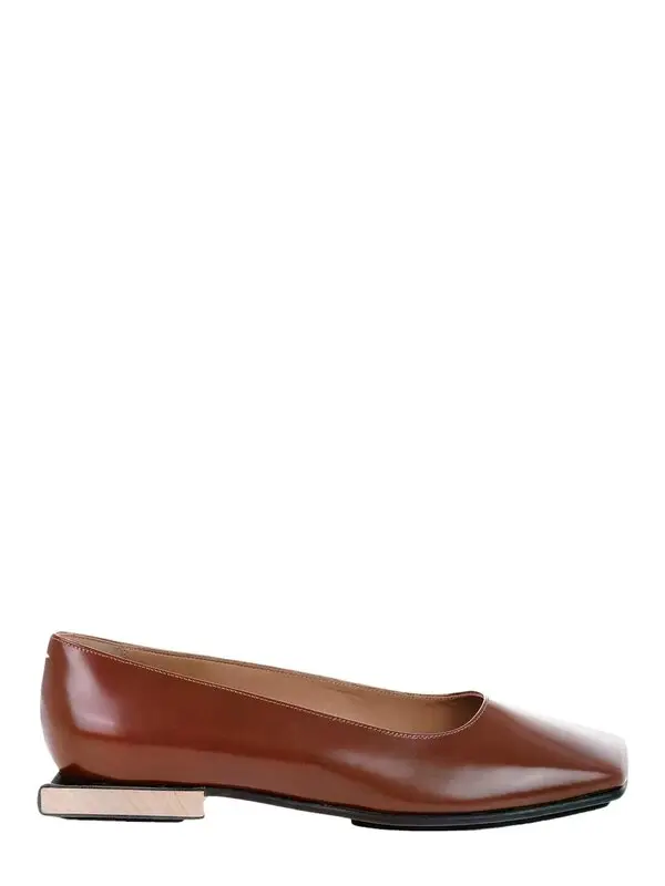 MAISON MARGIELA Squared-toe Ballerina Flats - Brown