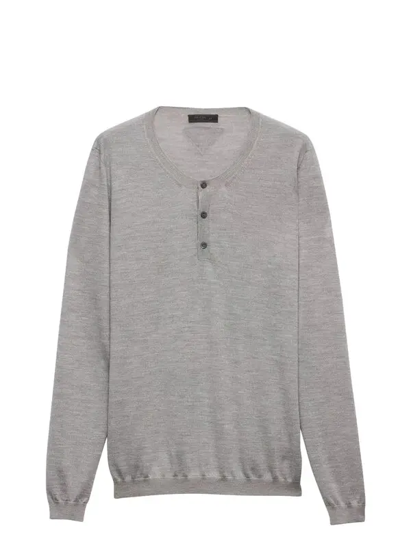 Prada Crew-neck Cashmere Sweatshirt - Grey