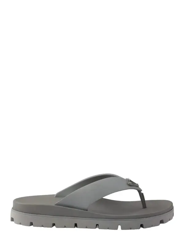 Prada Rubber Flip-flops - Grey