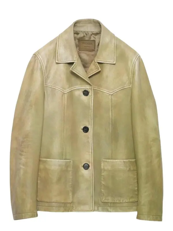 Prada Leather Jacket - Green