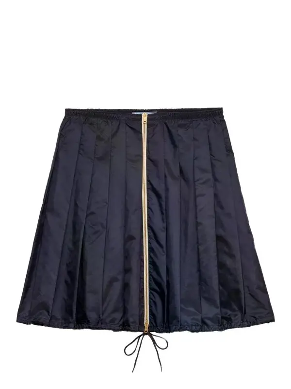 Prada Re-nylon Pleated Mini Skirt - Blue