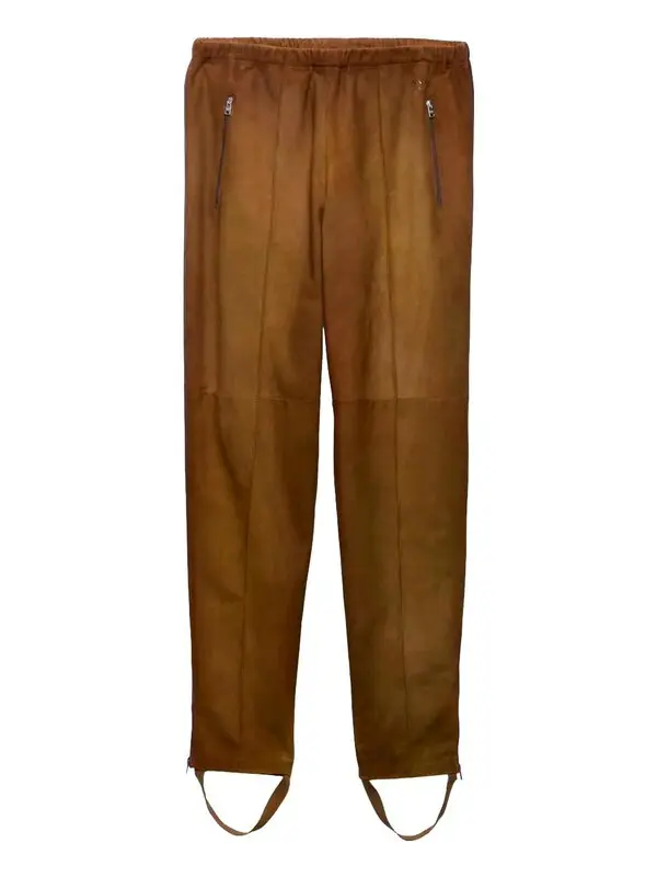 Prada Suede Trousers - Brown