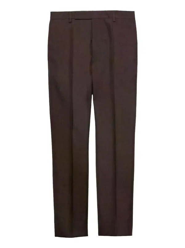 Prada Wool And Silk Trousers - Brown