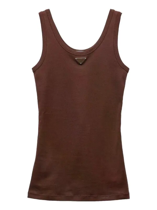 Prada Jersey Top - Brown