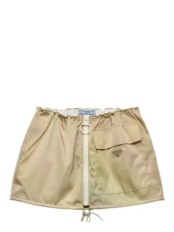 Prada Re-nylon Mini Skirt - Neutrals