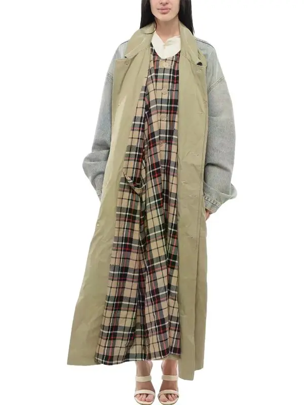 Balenciaga Asymmetric Layered Jeans Coat - Neutrals