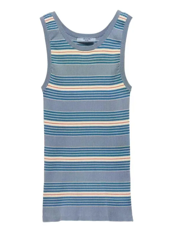 Prada Striped Tank Top - Blue