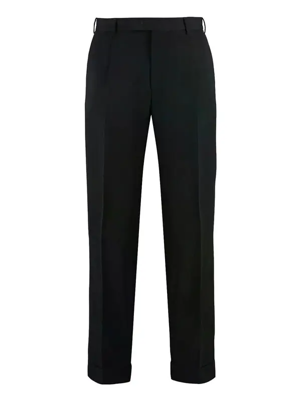 PT TORINO Virgin Wool Trousers - Black