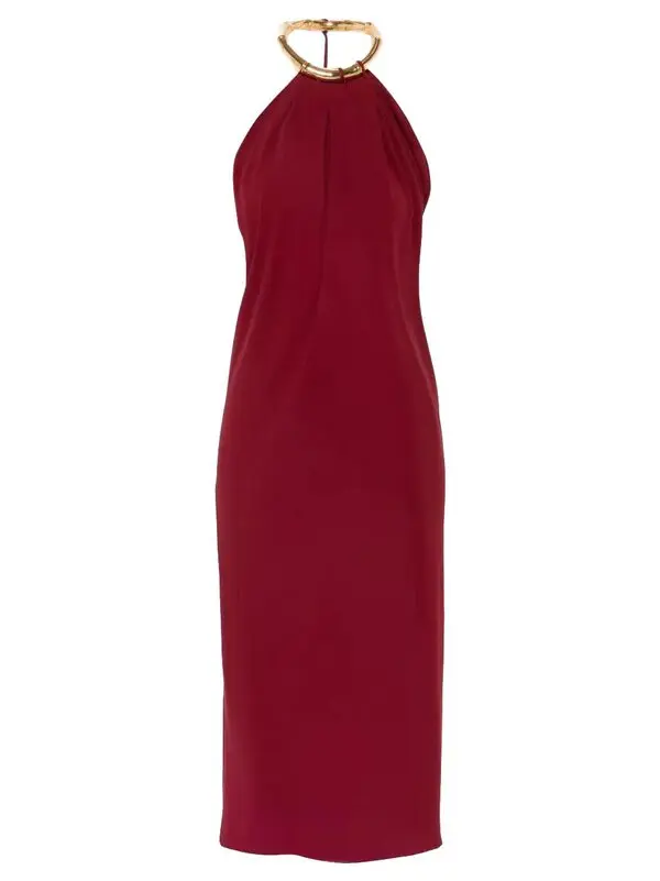 Gucci Silk Crepe Midi Dress - Red