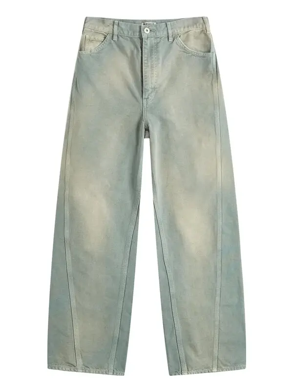 Auralee Organic Cotton Duck Pants - Ash Green
