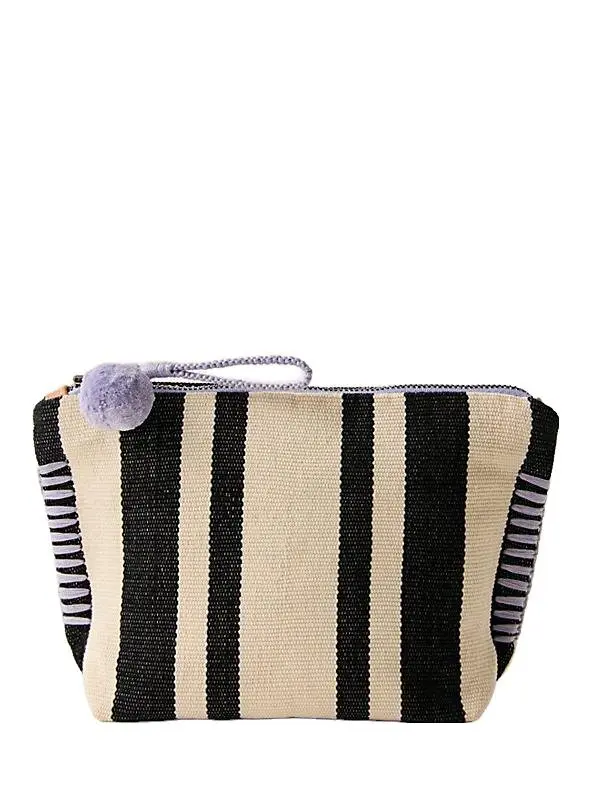 MERCADO GLOBAL Mini Christina Pouch - Black Block Stripe