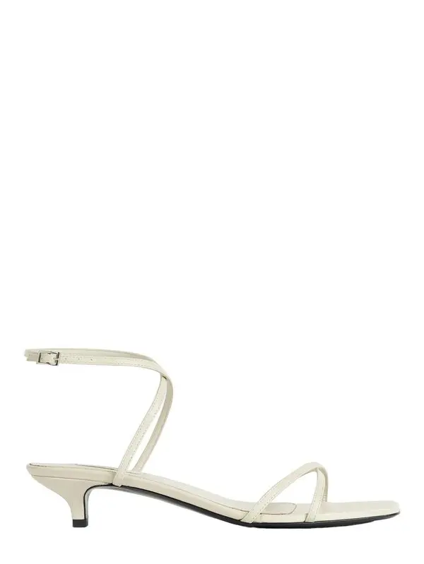 TOTEME Leather Crossover Sandals - Off-white