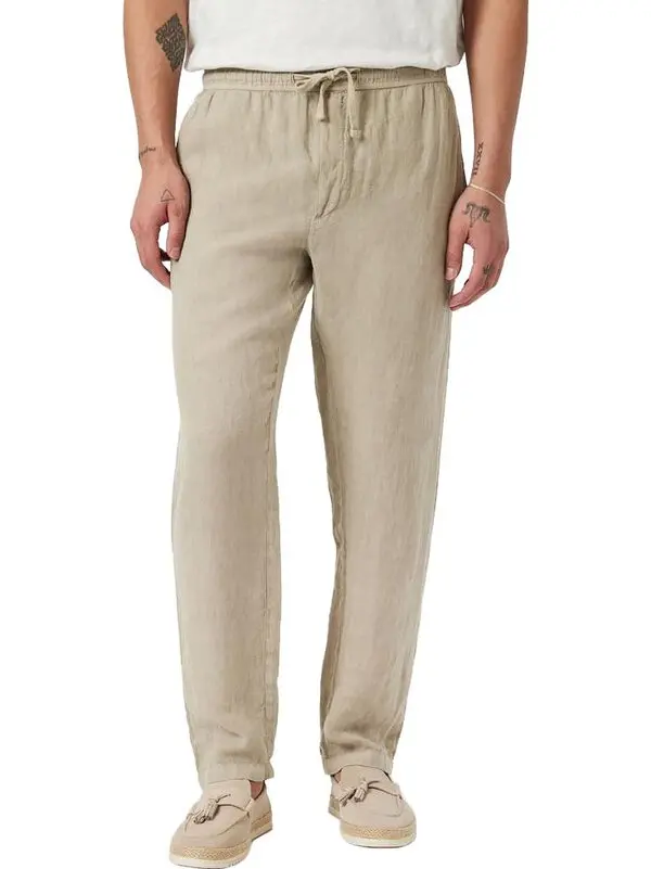MAVI Drawstring Linen Pants - Feather Gray