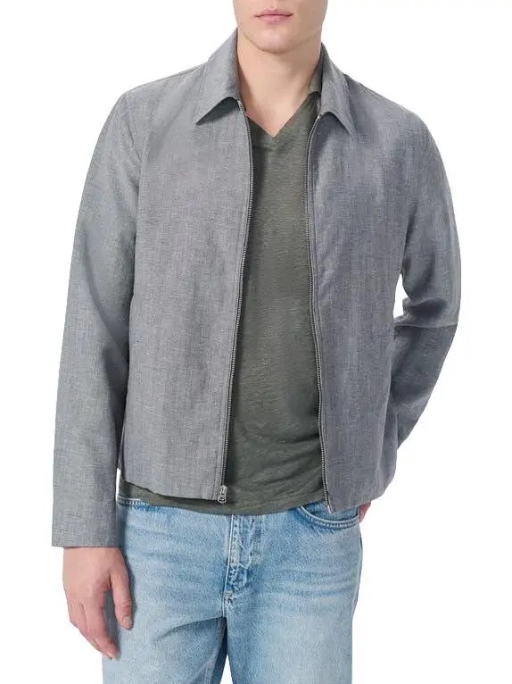 Rag & Bone Melrose Donegal Wool Blend Zip Jacket - Grey