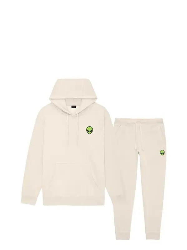 DALIX Alien Design Sweatsuit Set - Sandshell