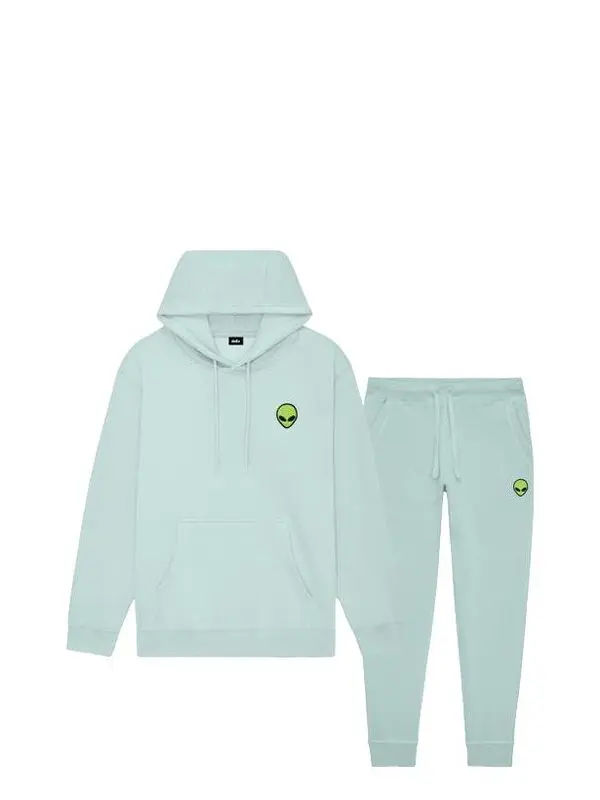 DALIX Alien Design Sweatsuit Set - Sea Foam