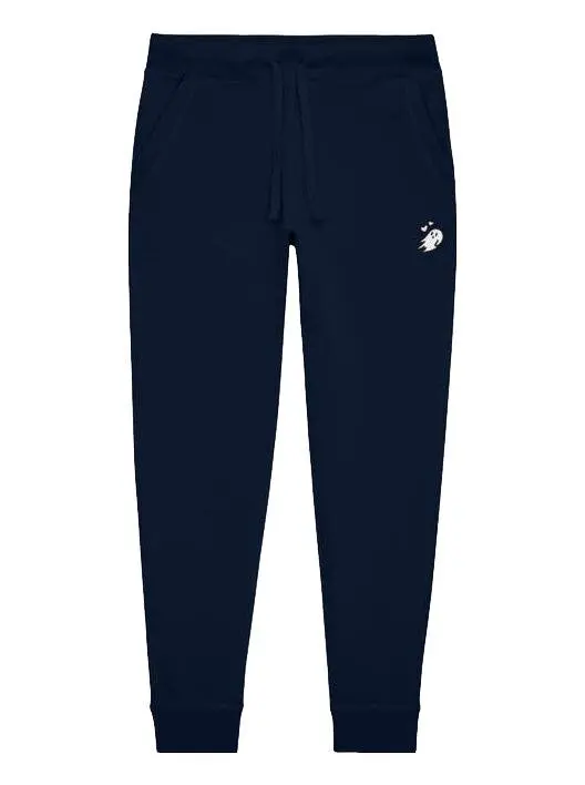 DALIX Heartly Ghost Fleece Jogger Pant - Navy Blue