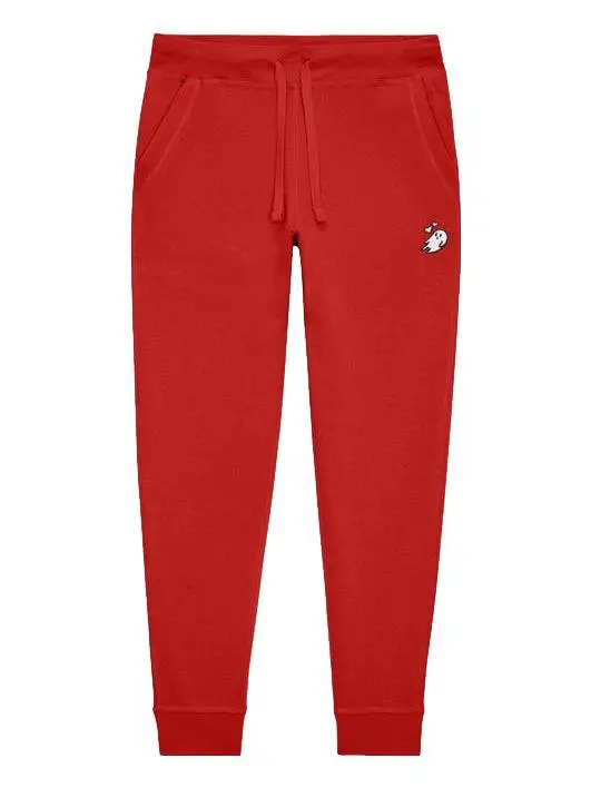 DALIX Heartly Ghost Fleece Jogger Pant - Red