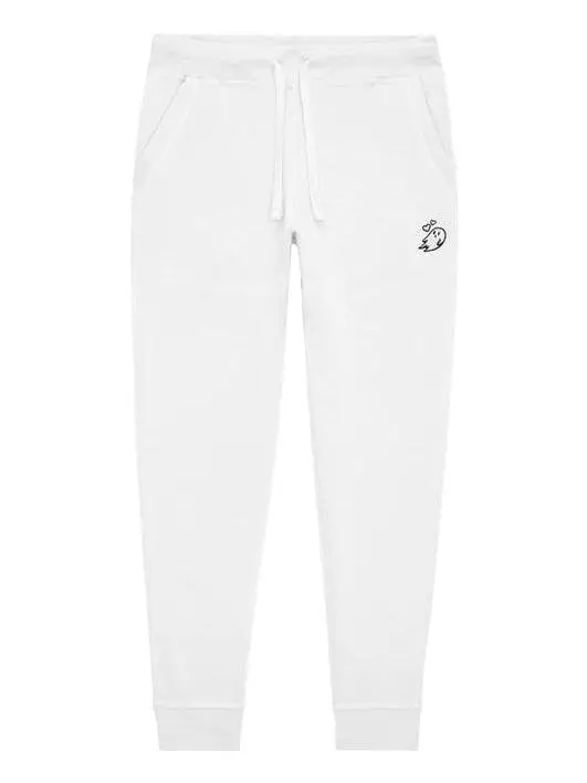 DALIX Heartly Ghost Fleece Jogger Pant - White