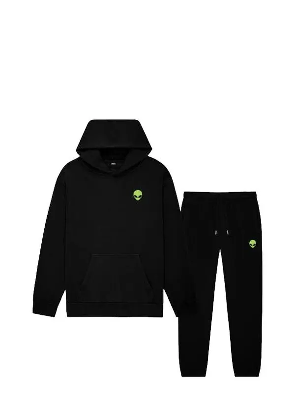 DALIX Relaxed Fit Fleece Sweatsuit - Black
