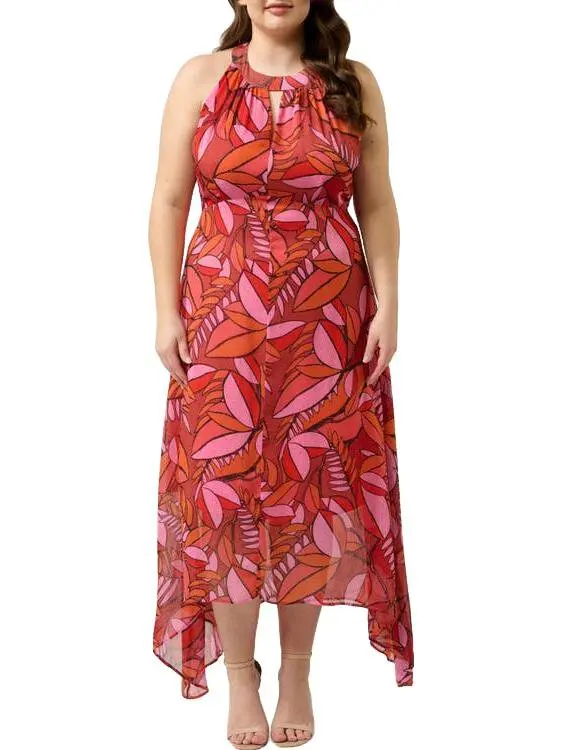 ESTELLE Aster Halter Dress - Print