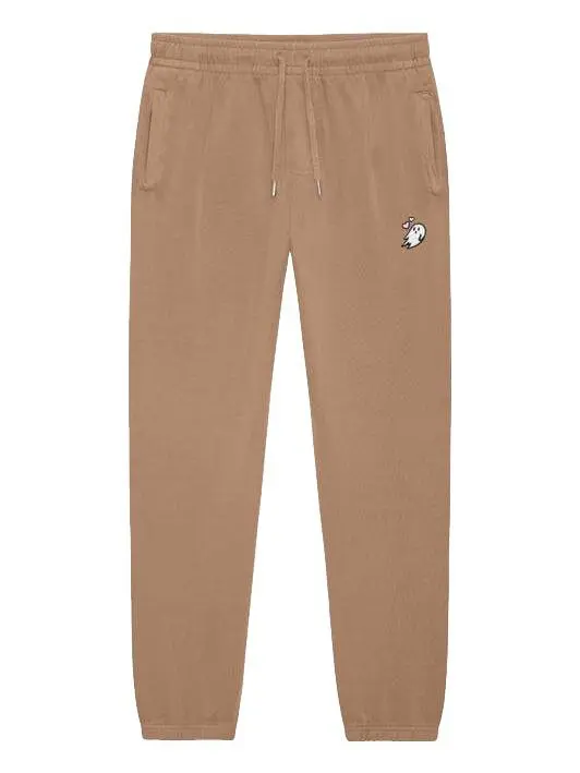 DALIX Heartly Ghost Heavy Weight Fleece Sweatpants - Camel