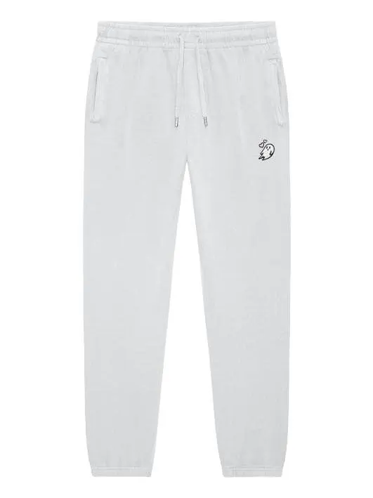 DALIX Heartly Ghost Heavy Weight Fleece Sweatpants - Lunar Gray