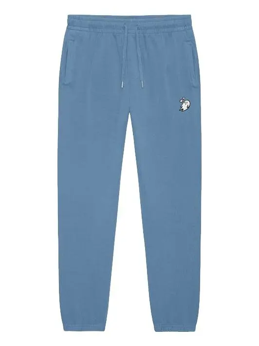 DALIX Heartly Ghost Heavy Weight Fleece Sweatpants - Pebble Blue