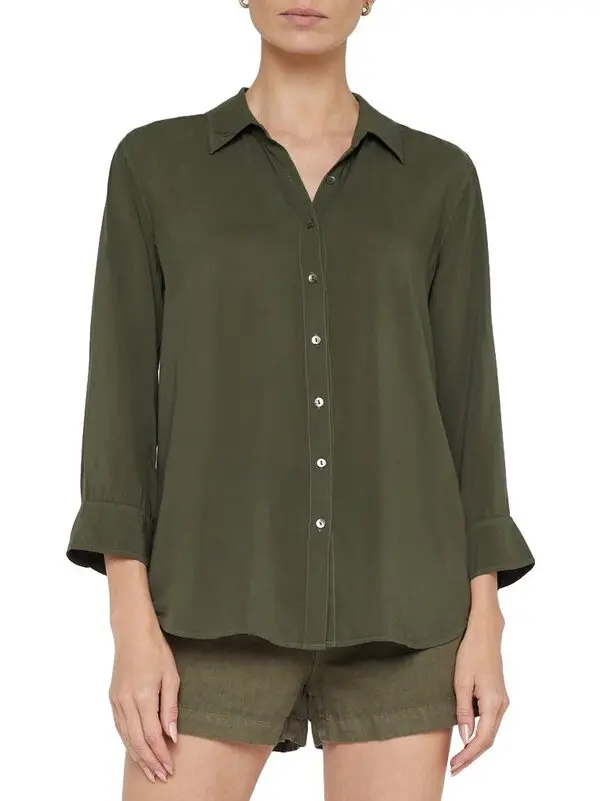 L'Agence Marlene Button-up Shirt - Army