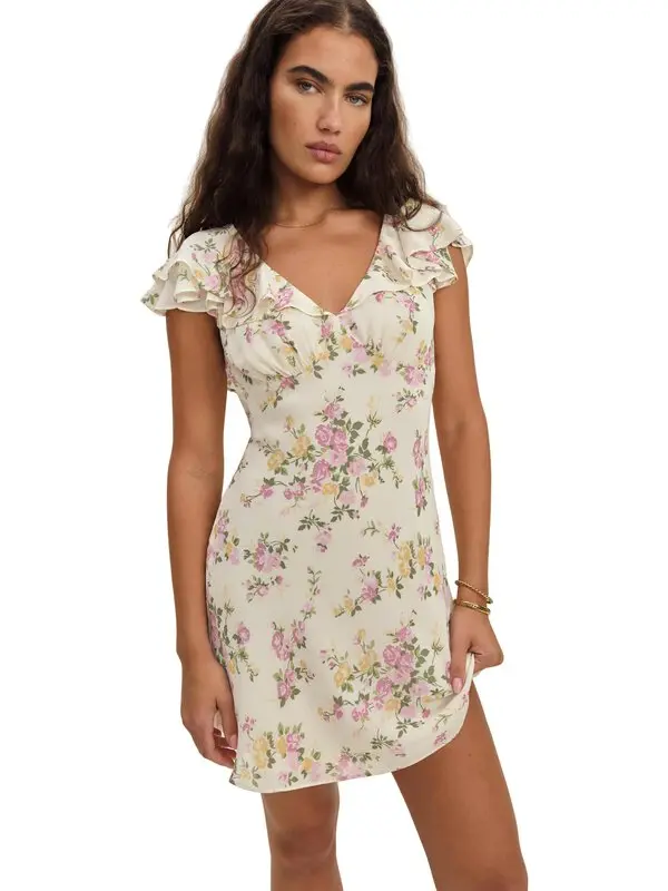 REFORMATION Arni Mini Dress - Ivory