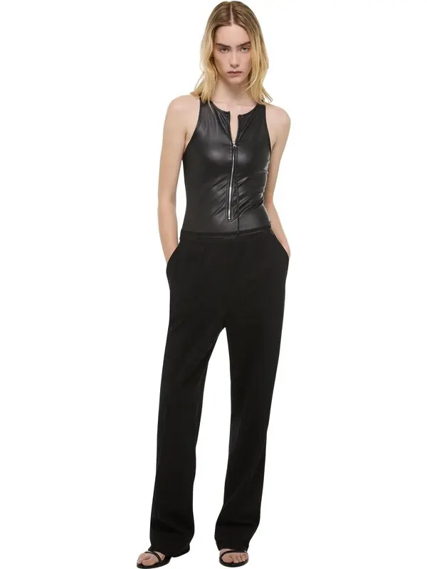 Helmut Lang Zip Racer Bodysuit - Black