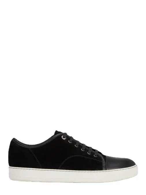 LANVIN Dbb1 Leather And Suede Sneakers - Black